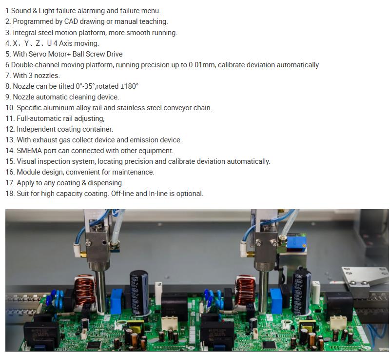 PCBA whole pcb Conformal coating machine